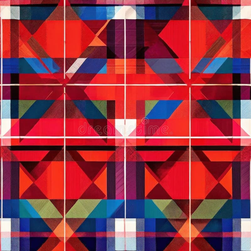 The AI Image Generator, Colorful Geometric Shapes Stock Illustration ...