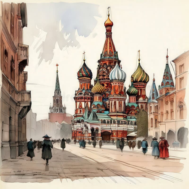 The AI Image Generator, Colorful Onion Domes in Red Square, Moscow ...