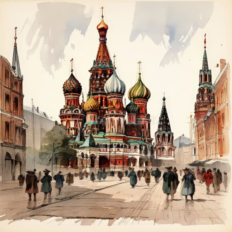 The AI Image Generator, Colorful Onion Domes in Red Square, Moscow ...