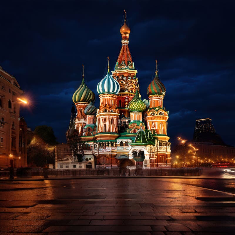 The AI Image Generator, Colorful Onion Domes in Red Square, Moscow ...
