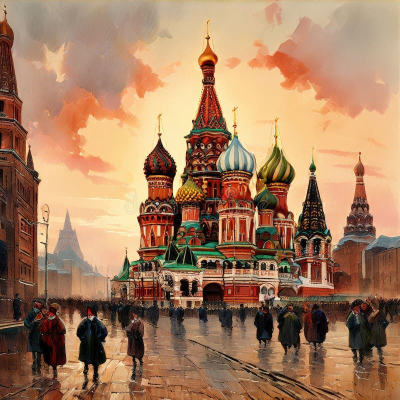 The AI Image Generator, Colorful Onion Domes in Red Square, Moscow ...