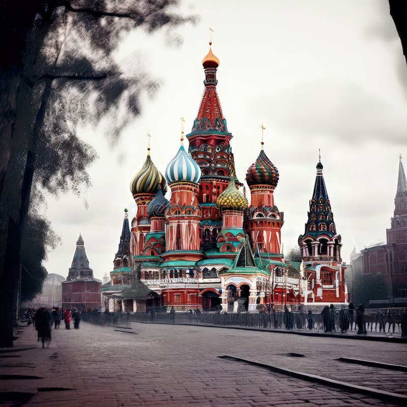 The AI Image Generator, Colorful Onion Domes in Red Square, Moscow ...