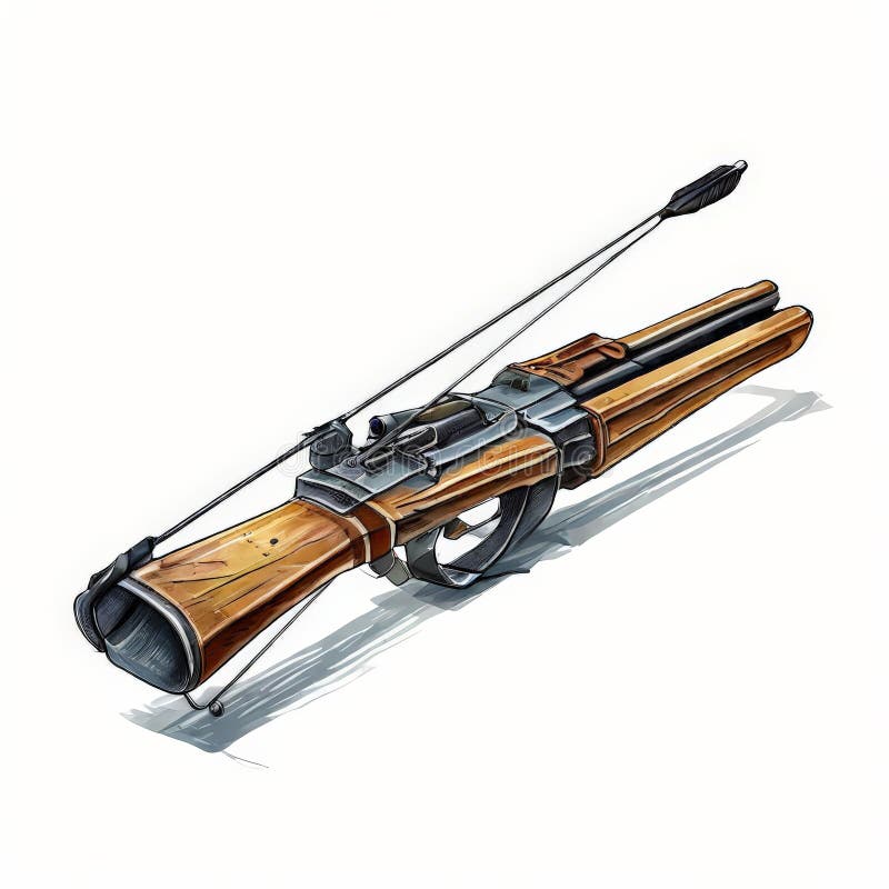 AI Image Generator, Crossbow Isolated Stock Illustration - Illustration ...