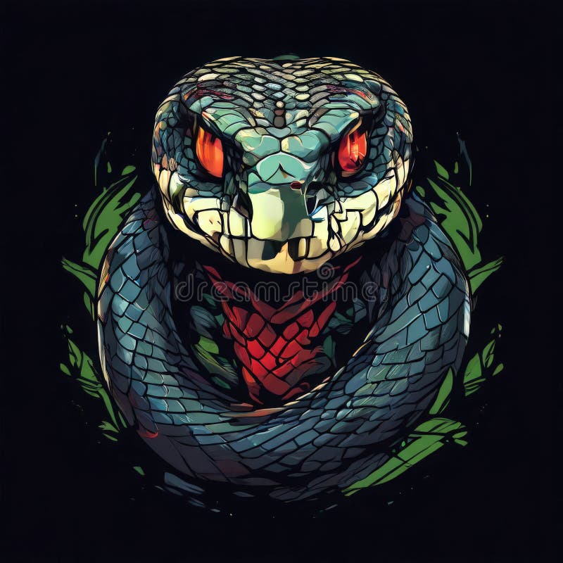 The AI Image Generator, Curled Snake Editorial Stock Photo - Image of ...