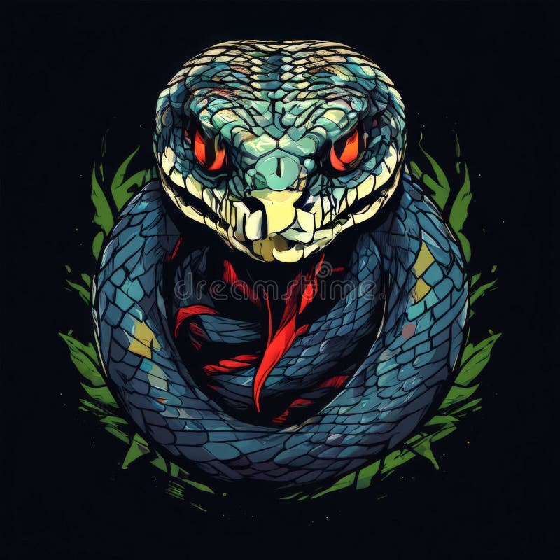 The AI Image Generator, Curled Snake Editorial Stock Photo - Image of ...