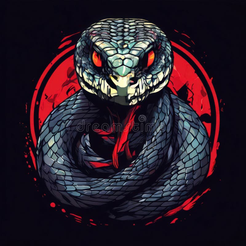 The AI Image Generator, Curled Snake Editorial Stock Photo - Image of ...