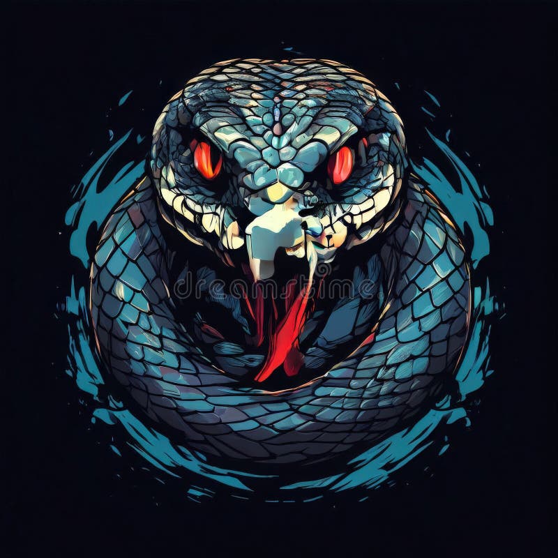 The AI Image Generator, Curled Snake Editorial Photography - Image of ...