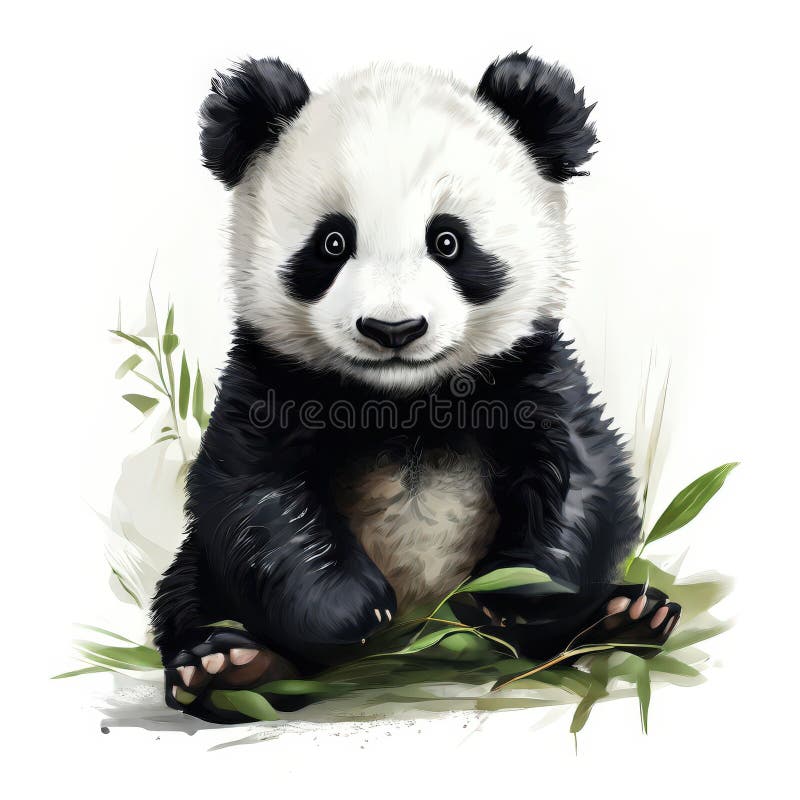 The AI Image Generator, 3d Panda Bear Stock Illustration - Illustration ...