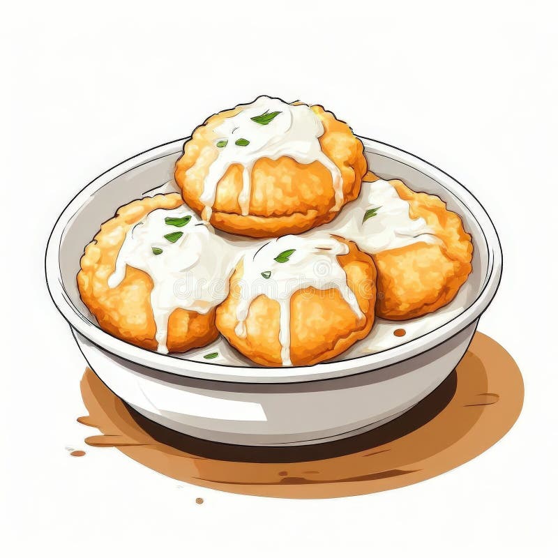The AI Image Generator, Delicious Fried Dumplings Topped with Creamy ...