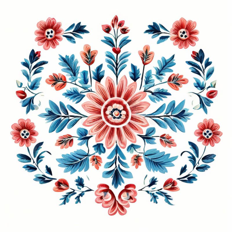 An AI Image Generator, Detailed Floral Pattern Stock Illustration ...