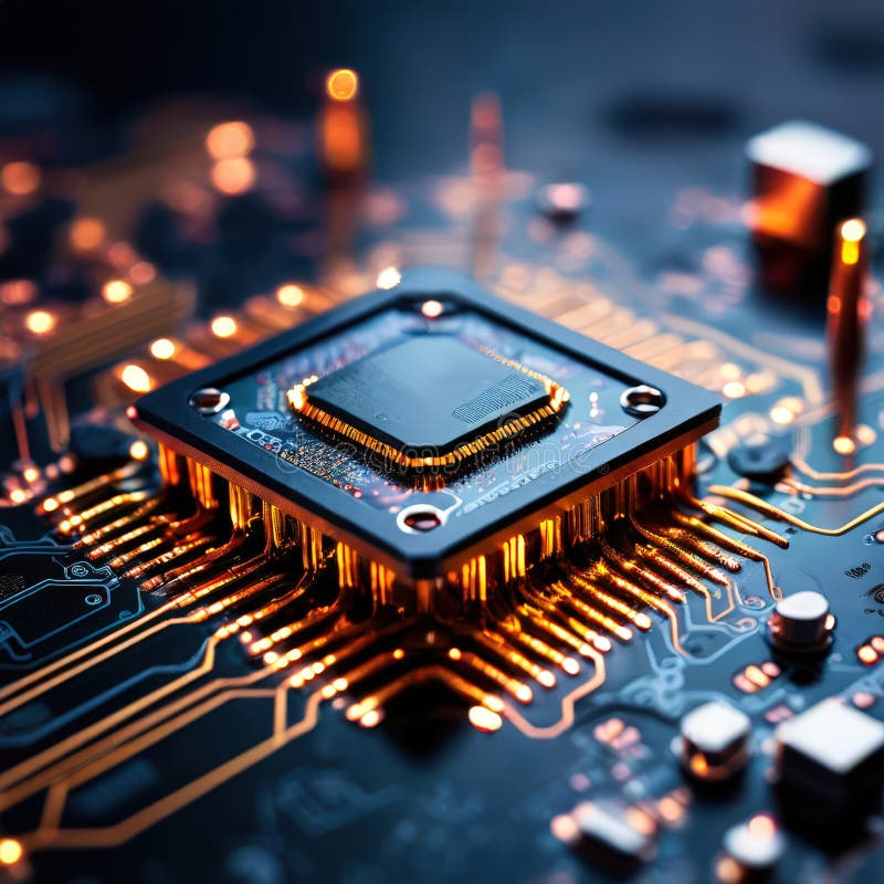 The AI Image Generator, Electronic Circuit Board Stock Illustration ...