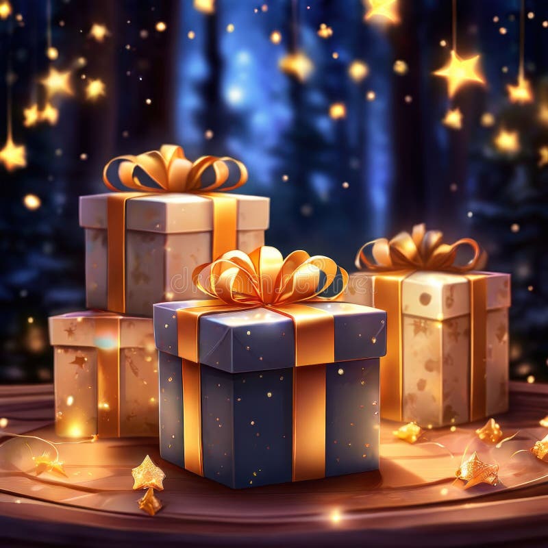 The AI Image Generator, Elegant Christmas Gifts with Candlelight ...