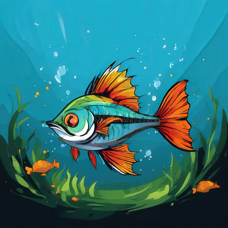 The AI Image Generator, Fish in Aquarium Editorial Photo - Image of ...