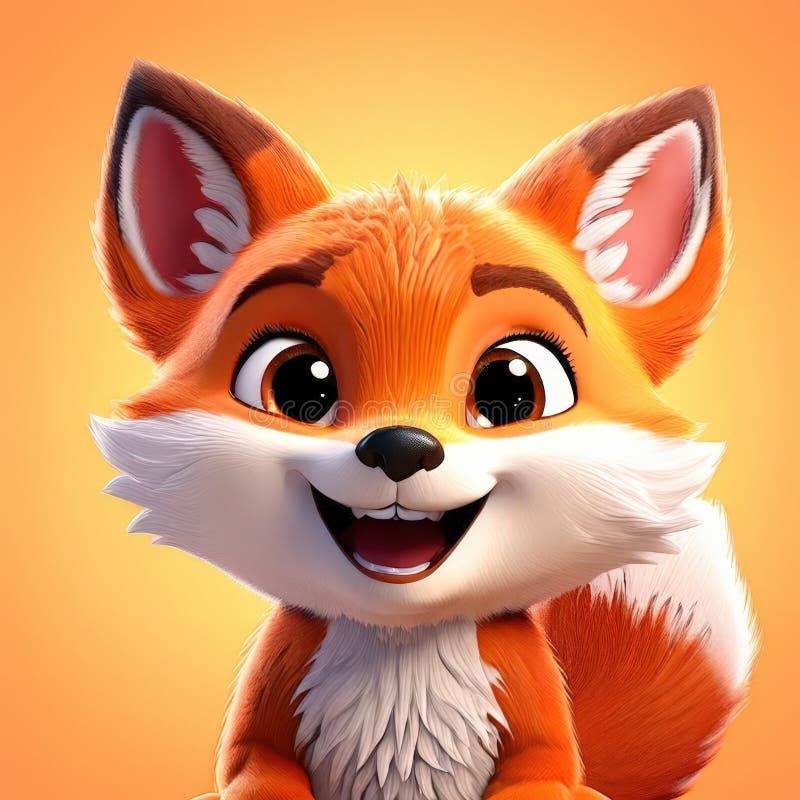 The AI Image Generator, Fox Character Design. Cute Fox Cartoon ...