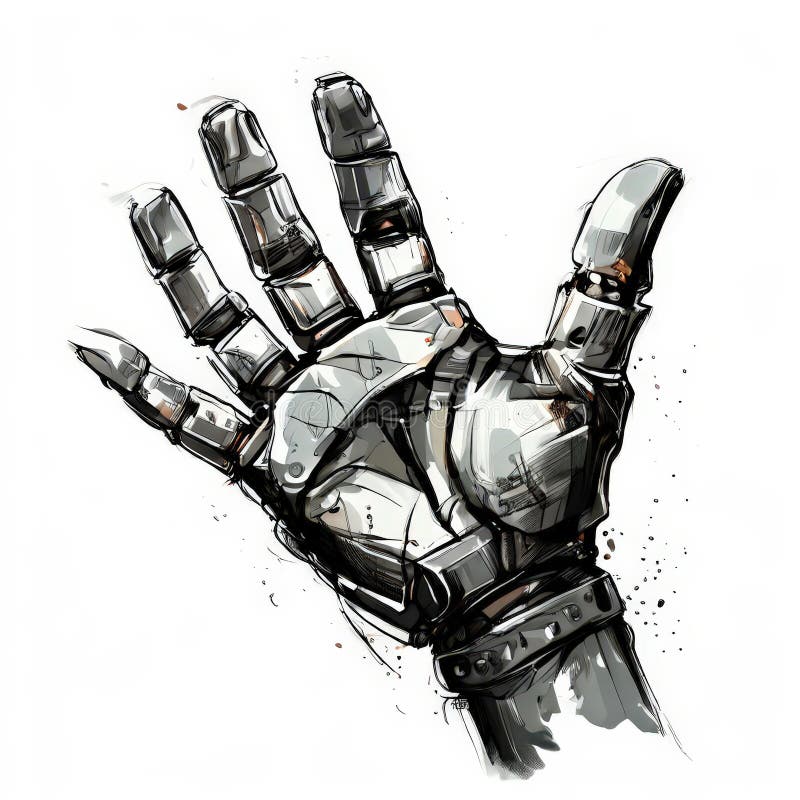 An AI Image Generator, Futuristic Robotic Hand Reaching Out with ...