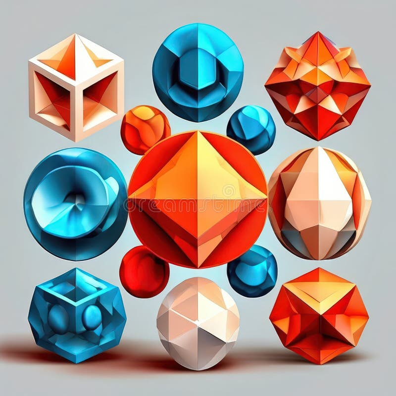 The AI Image Generator, Geometric Background. Abstract Modern Geometric ...