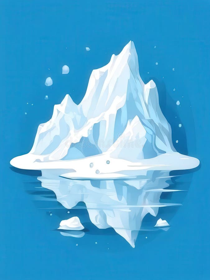The AI Image Generator, Iceberg on a Transparent Background Editorial ...
