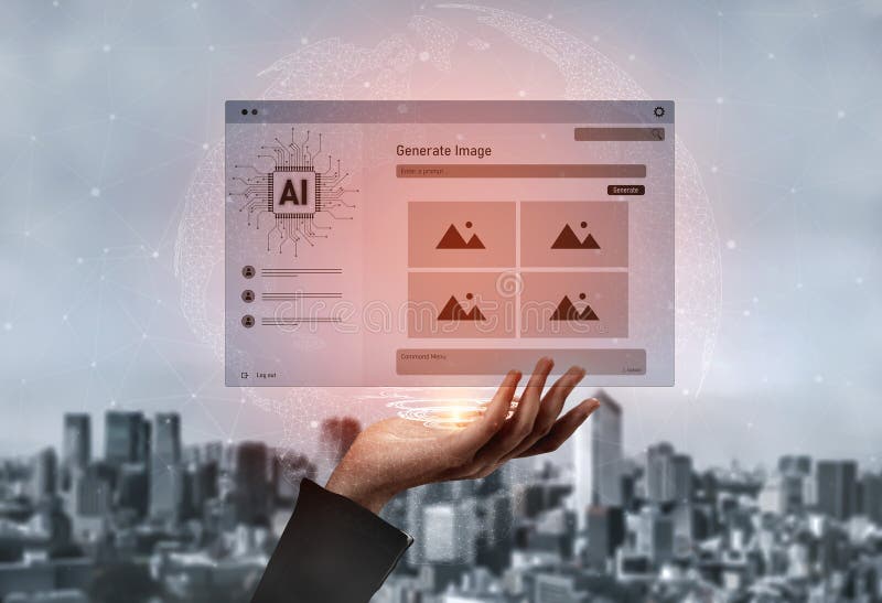 AI Image Generator Interface for Prompt-based Image Creation Vouch Stock Image - Image of ...