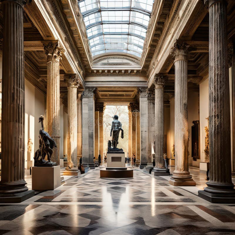 The AI Image Generator, Interior of a Gothic Palace Stock Illustration ...