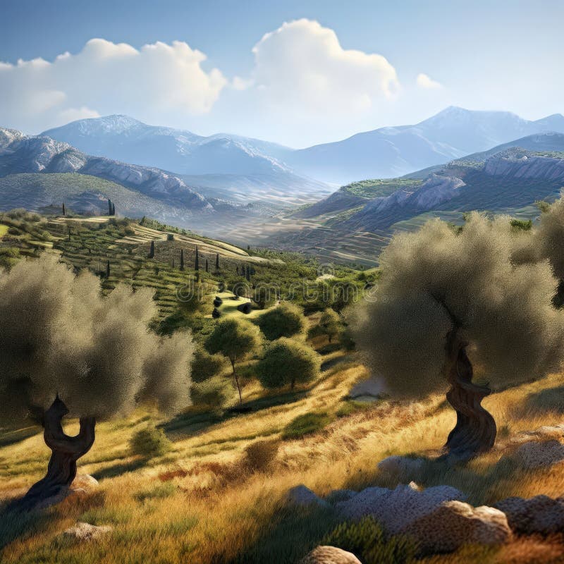 The AI Image Generator, Landscape with Village and Forest in Misty ...