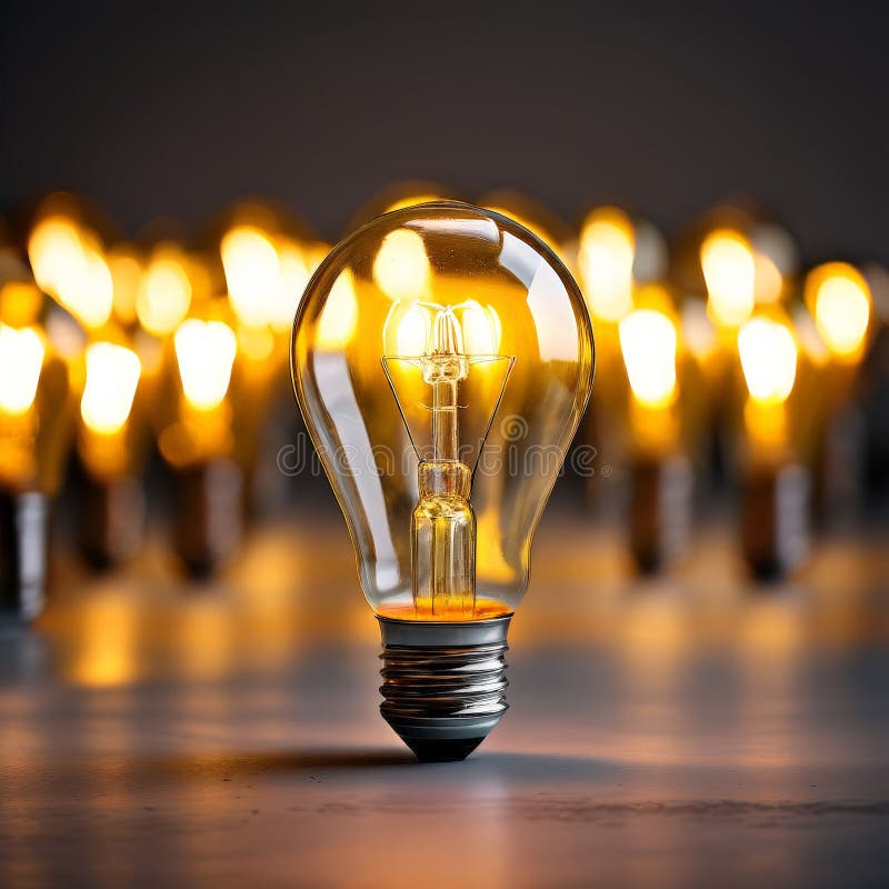 AI Image Generator, Light Bulb on Black Background Editorial Photo ...