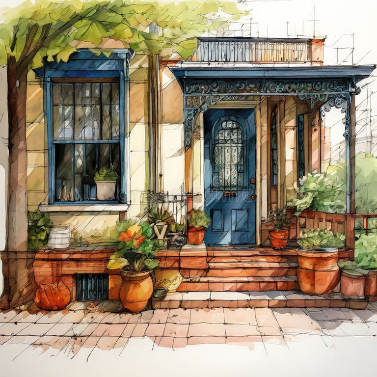 The AI Image Generator, Medieval Front Door Stock Illustration ...