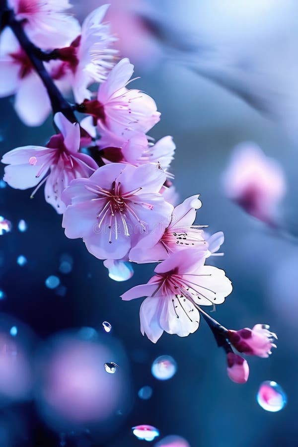 The AI Image Generator, Mount Fuji with Cherry Blossoms Stock ...