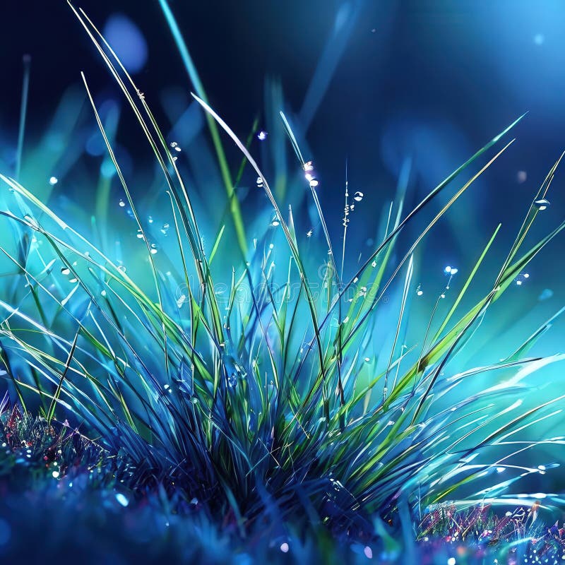 The AI Image Generator Neon Green Grass Meadow Editorial Stock Image ...