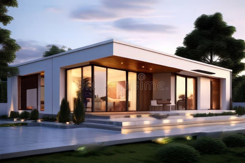 AI Image Generator, Nice Looking Duplex House 3d Rendering Stock ...