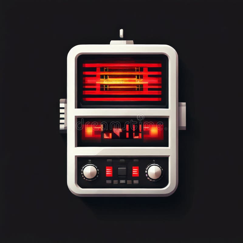 AI Image Generator, : a Nostalgic Pixelated Radio Illustration Stock ...