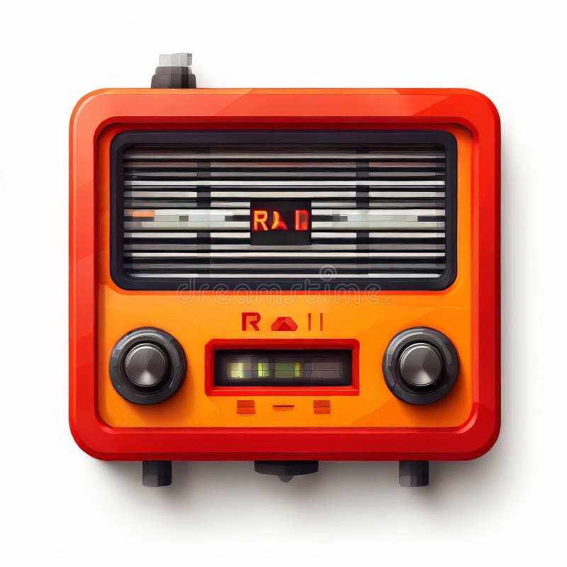 AI Image Generator, : a Nostalgic Pixelated Radio Illustration Stock ...