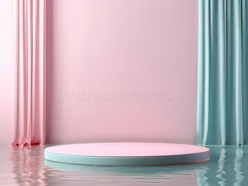 The AI Image Generator, Pastel Display with Pink and Blue Tones in ...