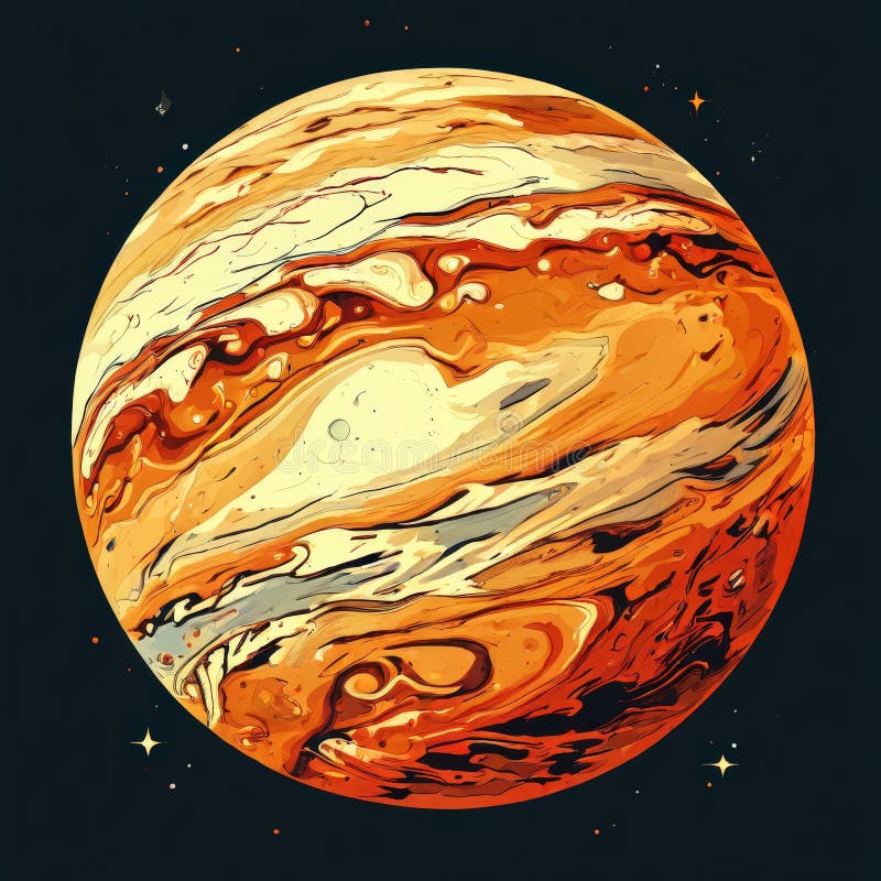 The AI Image Generator, Planet in Space Stock Illustration ...