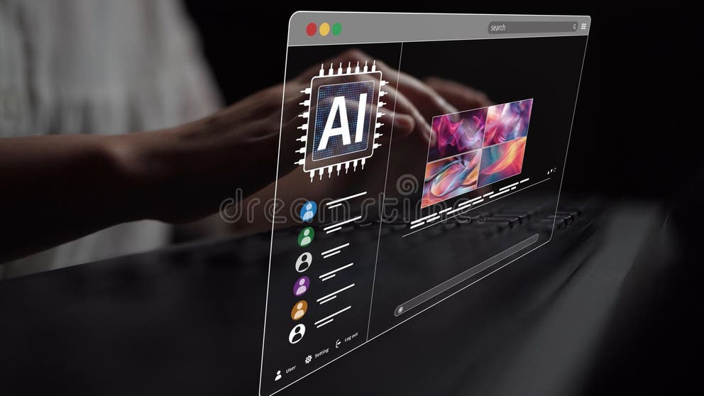 AI Image Generator Platform Interface with Colorful Art Thumbnails Muxer Stock Image - Image of ...