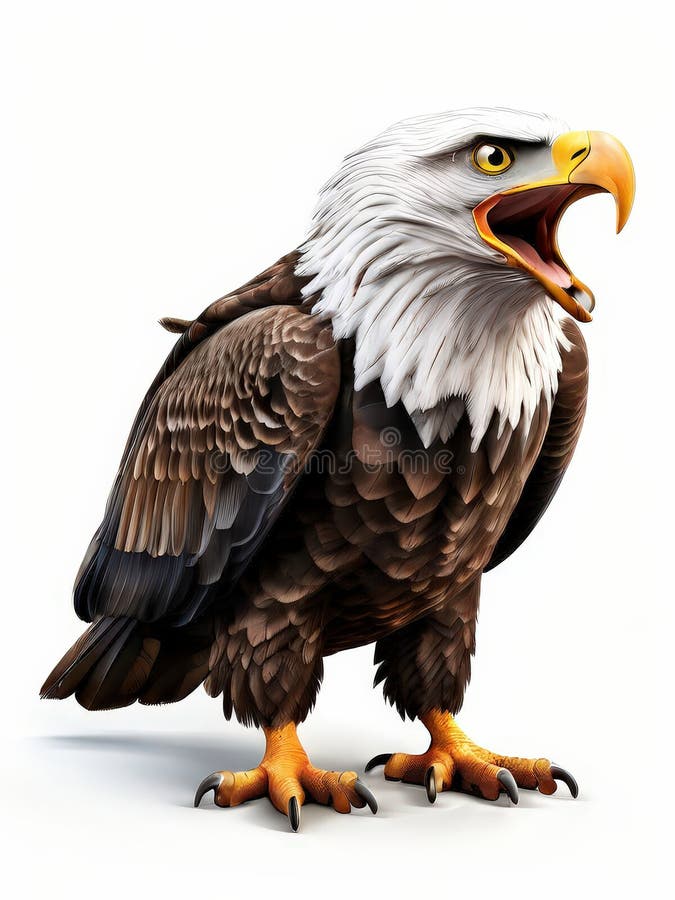 The AI Image Generator, Portrait of a Bald Eagle Stock Illustration ...