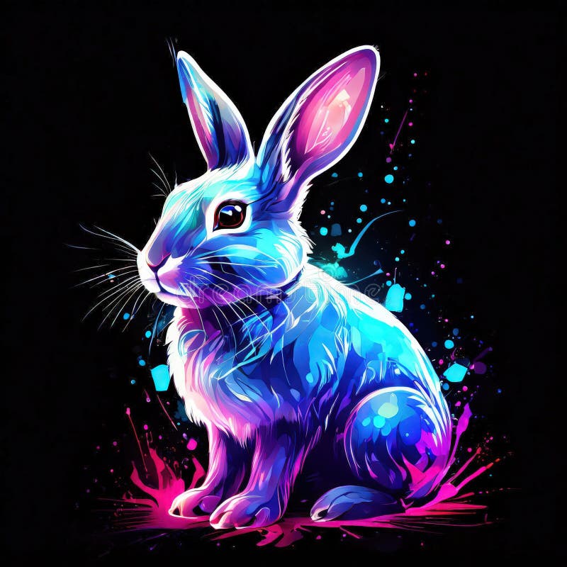 The AI Image Generator, Rabbit Image Colorful Prisma Photography ...