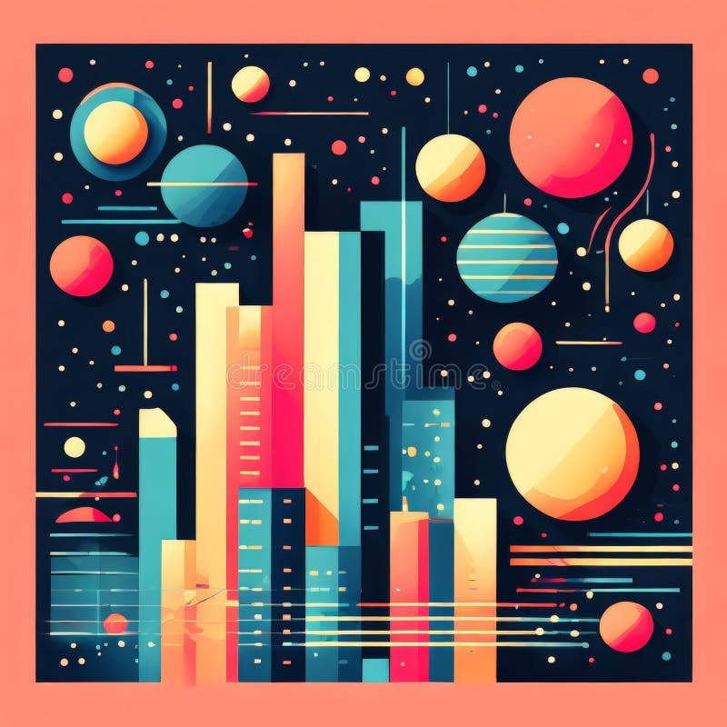 AI Image Generator, Random Geometric Shapes Wireframe Background and ...