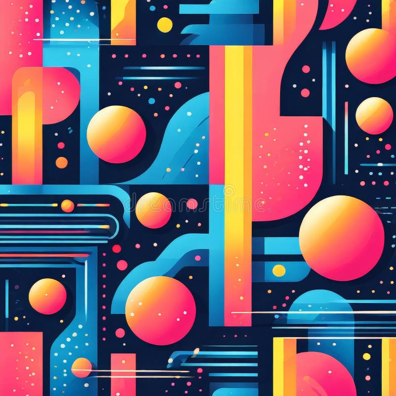 AI Image Generator, Random Geometric Shapes Wireframe Background and ...