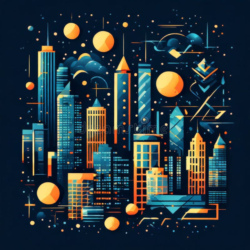 ?AI Image Generator, Random Geometric Shapes Wireframe Background and ...