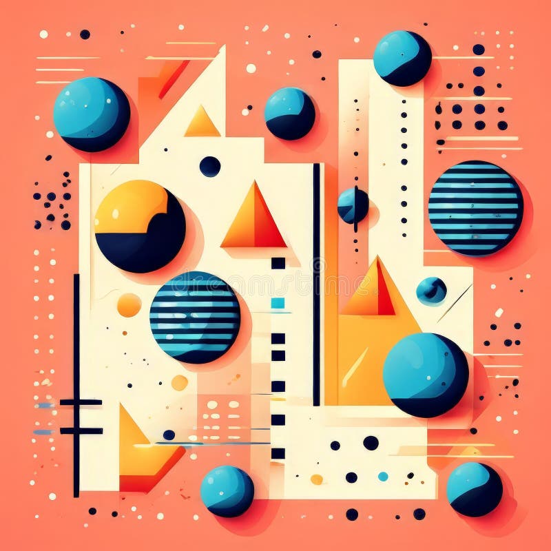 AI Image Generator, Random Geometric Shapes Wireframe Background and ...