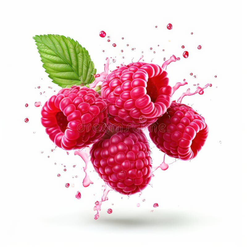 The AI Image Generator, Red Raspberries Exploding and Flying All Around ...
