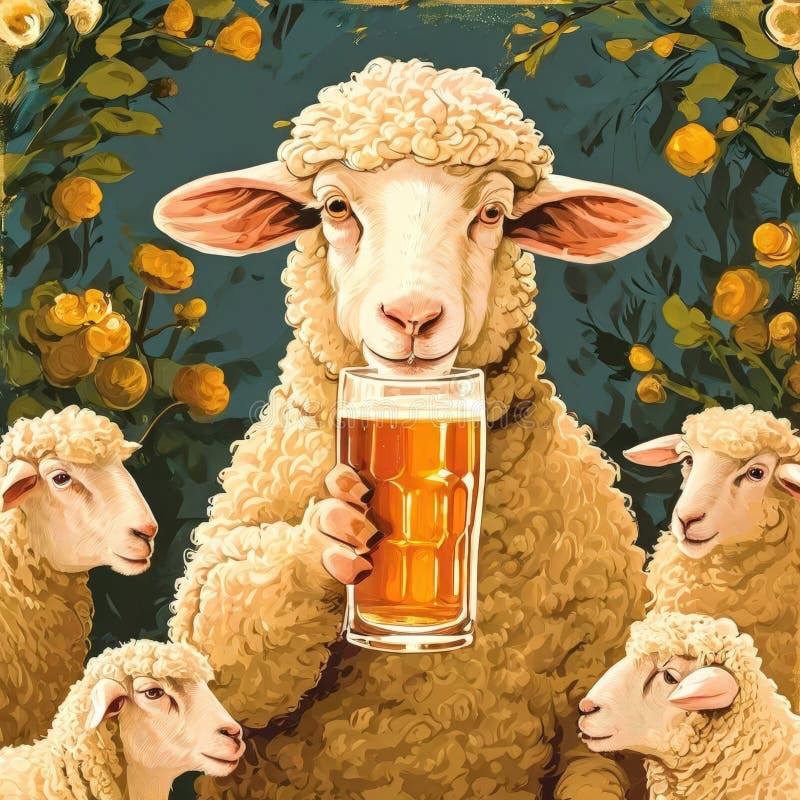 The AI Image Generator, Sheep Drinking Beer Editorial Stock Photo ...