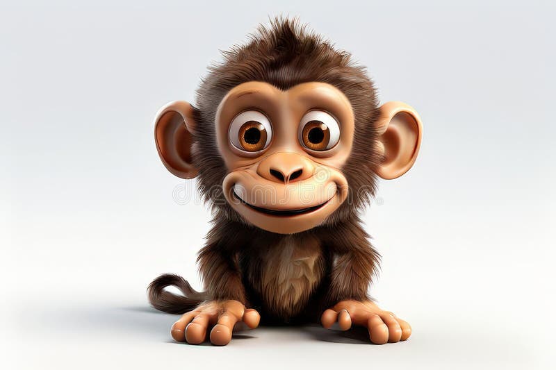 The AI Image Generator, Single Portrait of a Monkey Black Stock ...