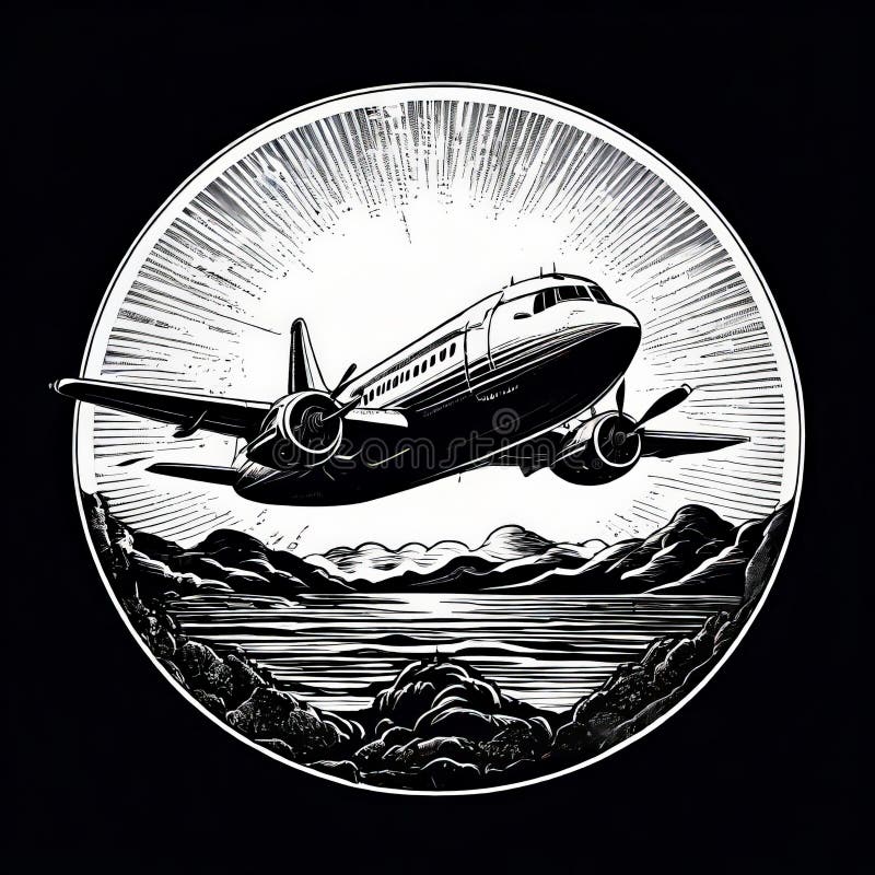 AI Image Generator, Sleek and Stylish Black Airplane is Flying Stock ...