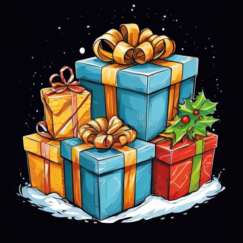 The AI Image Generator, Stack of Gift Boxes Editorial Photography ...