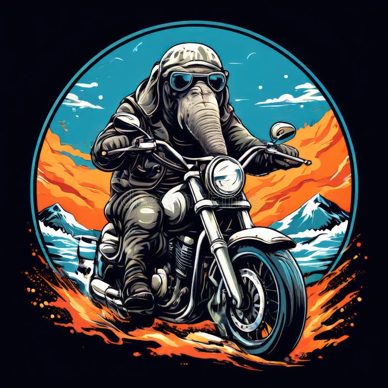 The AI Image Generator, Super Biker Tshirt Sticker Design Stock ...