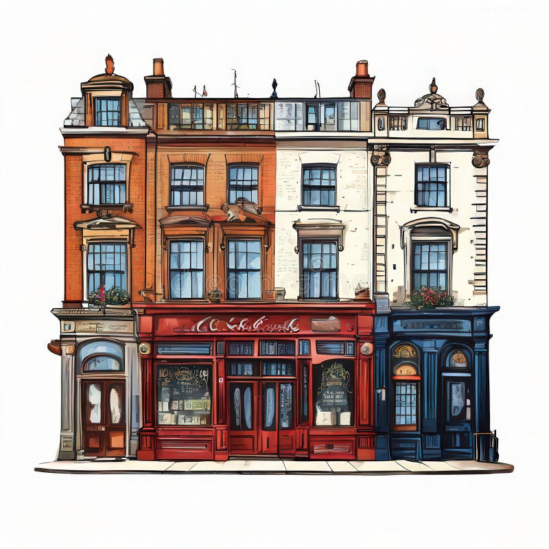 The AI Image Generator, Traditional Red Brick Corner Building with ...