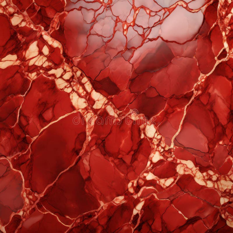 The AI Image Generator, Vivid Red Marble Texture with Unique Veins and ...