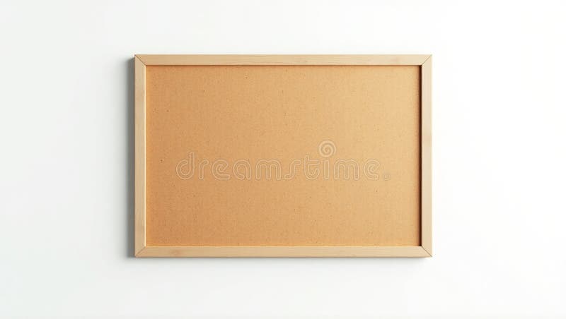 A Wooden Rectangular Corkboard or Bulletin Board with a Subtle Natural ...