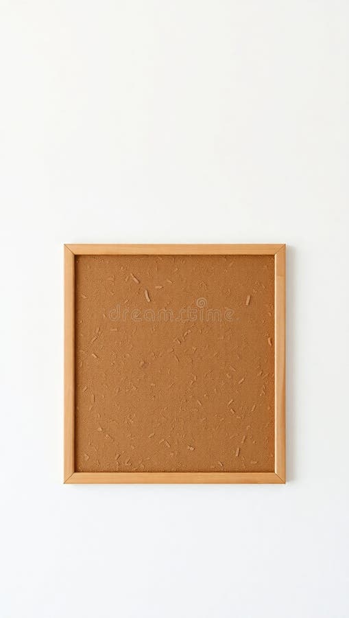 A Wooden Rectangular Corkboard or Bulletin Board with a Subtle Natural ...